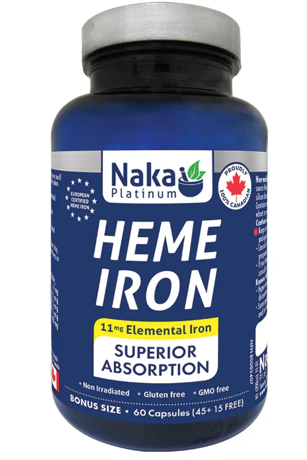 NAKA Platinum Heme Iron 120caps – NHDdirect